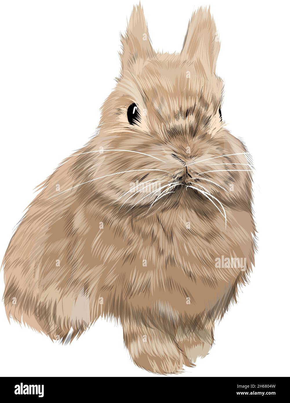 Hare, rabbit from multicolored paints. Splash of watercolor, colored ...