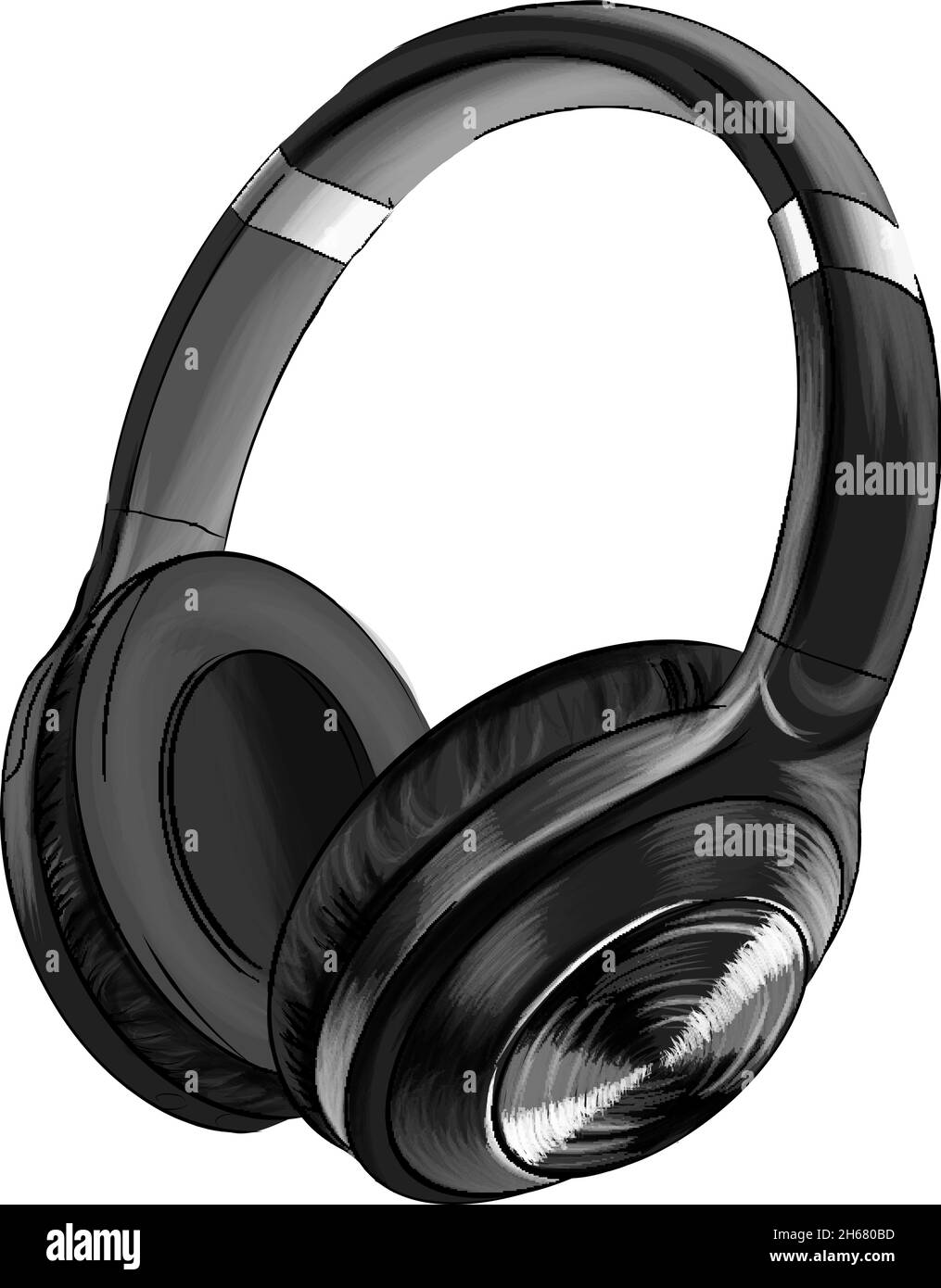 Headphones from multicolored paints. Splash of watercolor, colored ...