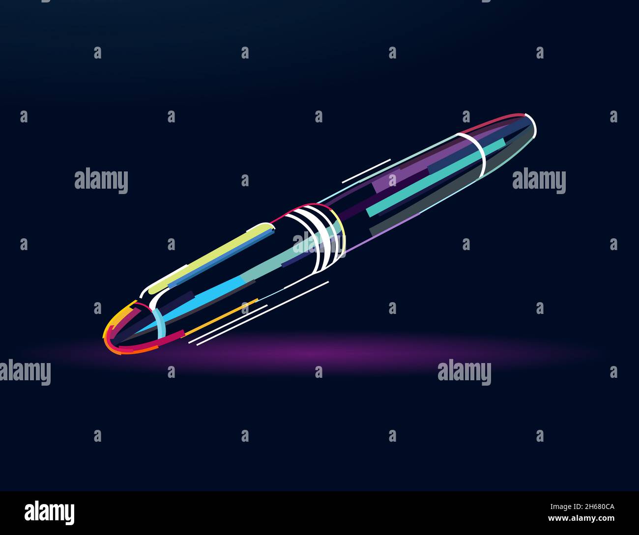 Closed Cap Ballpoint Pen, Fountain Pen, Ball Pen, abstract, colorful ...