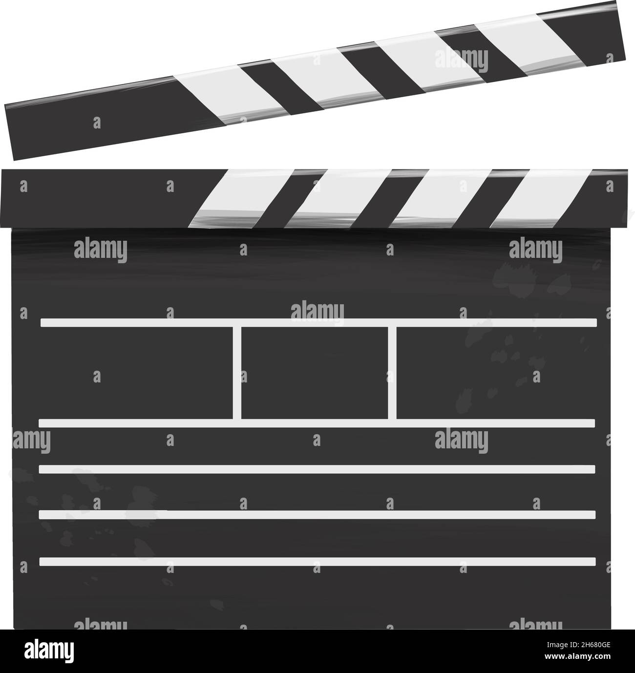 Movie clapper board from multicolored paints. Splash of watercolor ...