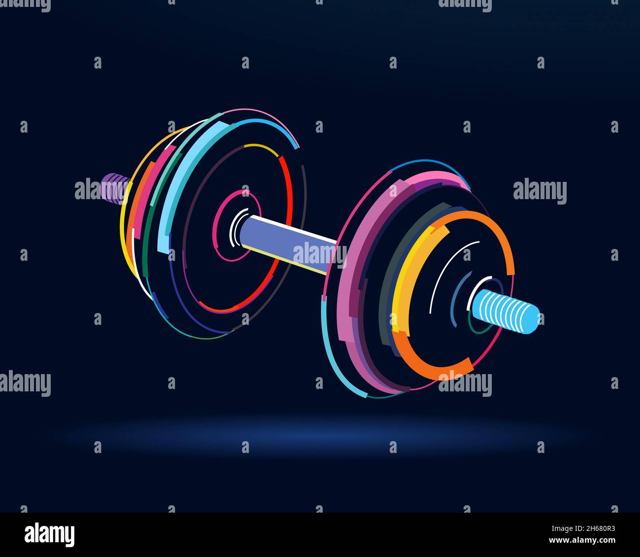 Dumbell drawing Stock Vector Images - Alamy