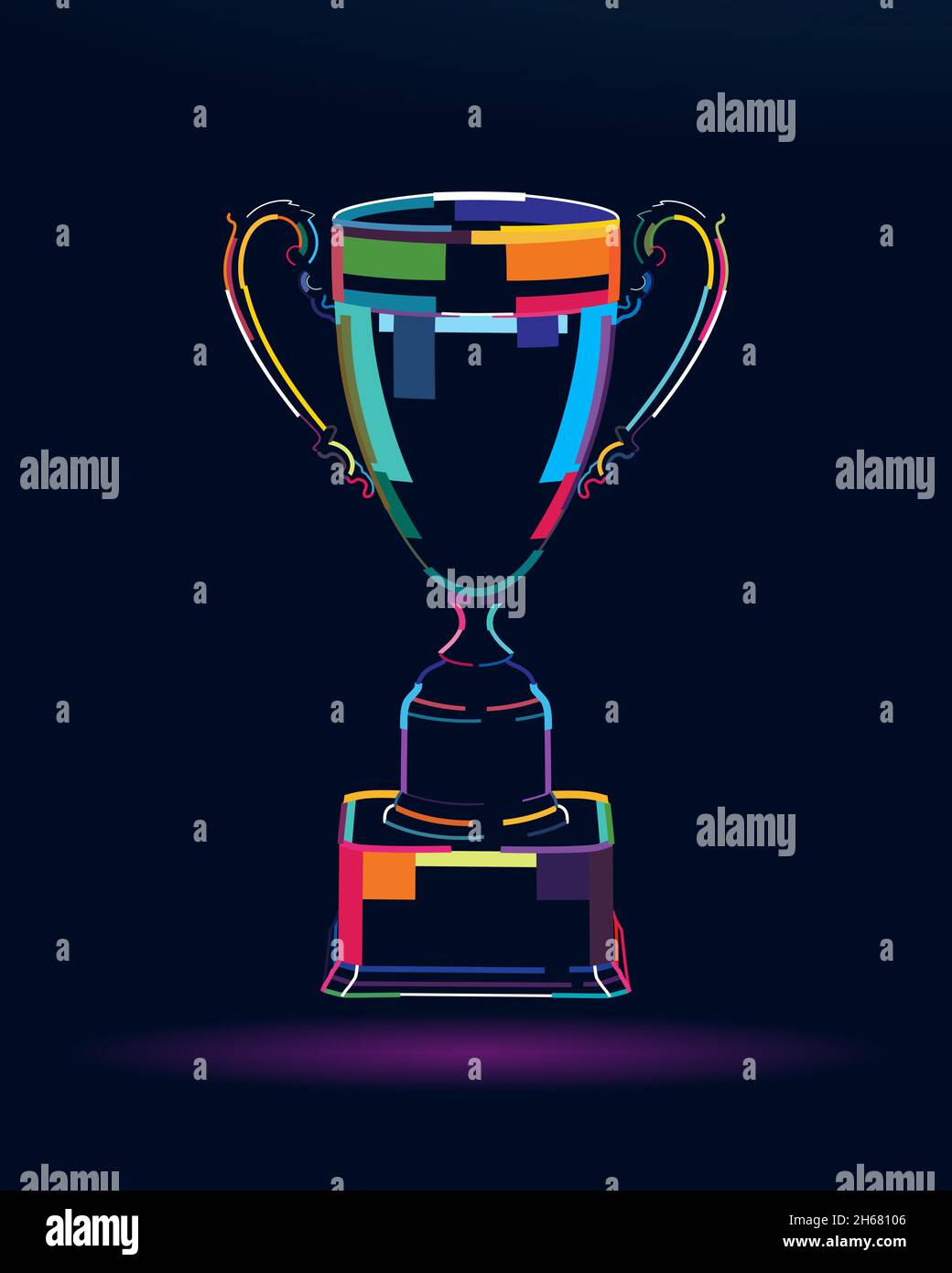 Trophy cup. Champion trophy, sport award. Winner prize, abstract ...