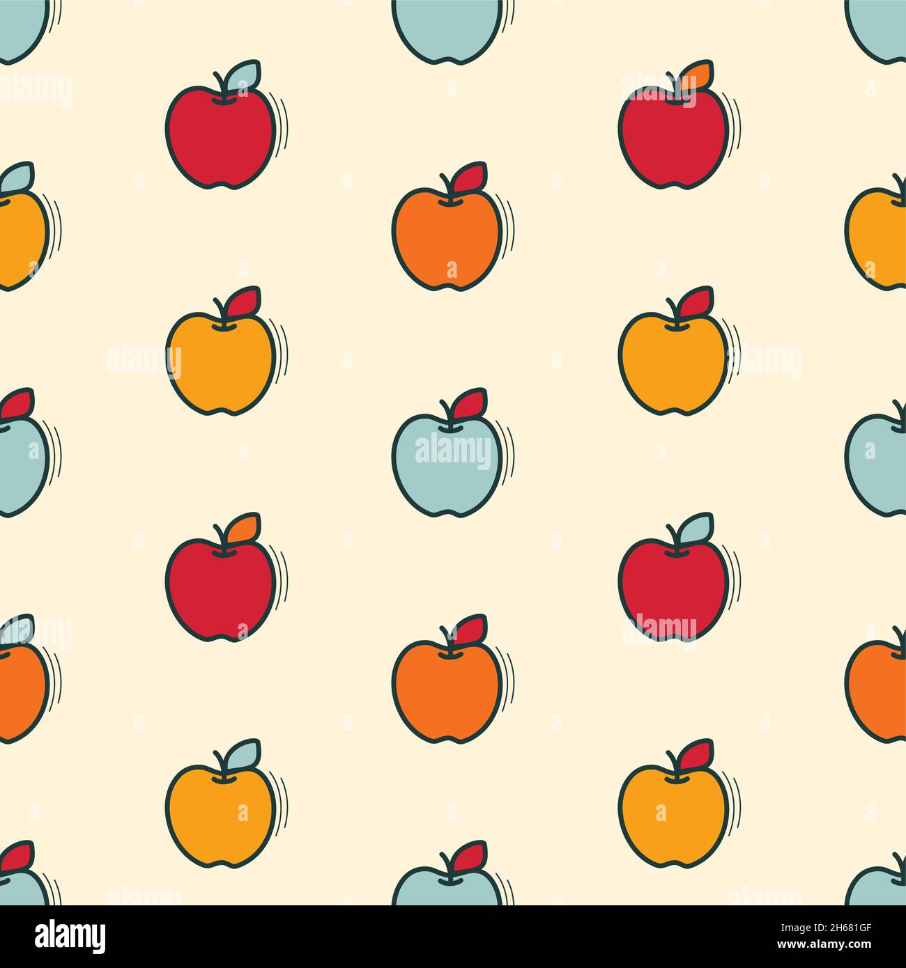 Seamless pattern with apples motif can be used in textiles, for book ...