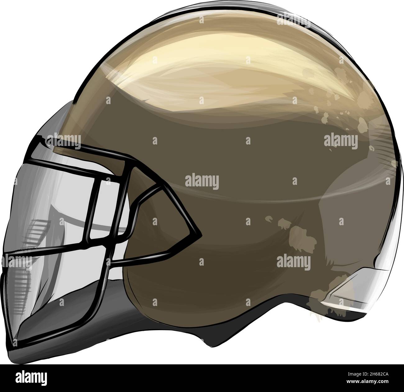 American Football Helmet from multicolored paints. Splash of watercolor ...