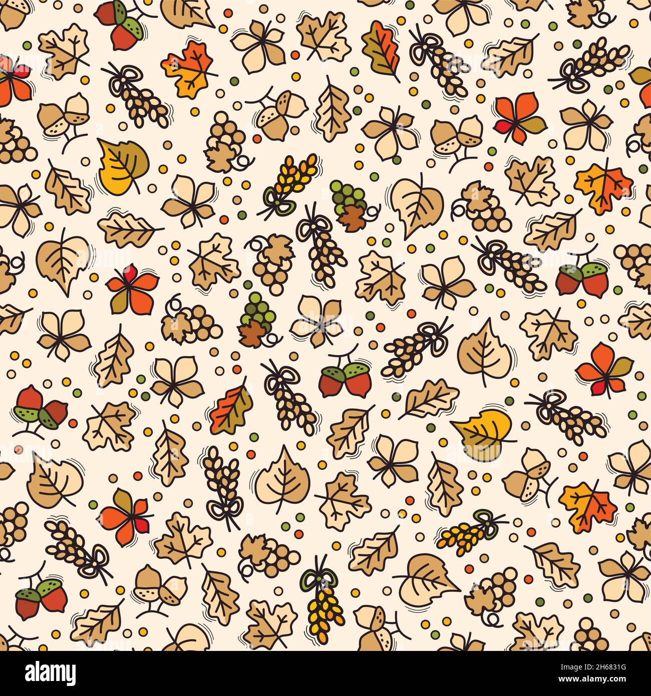 Seamless harvest pattern motif can be used in textiles, for book design ...