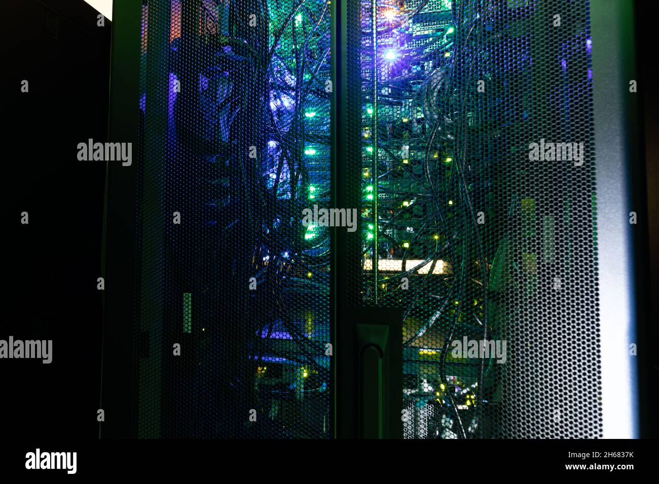 Close up view of a modern computer server Stock Photo - Alamy