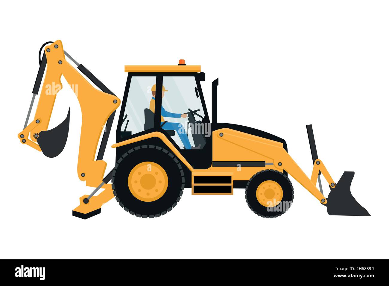 Yellow plant machinery Stock Vector Images - Alamy