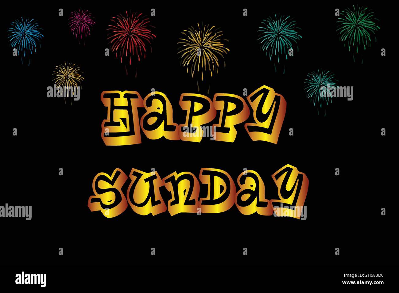 Happy Sunday background design. Concept vector design for Inspirational ...