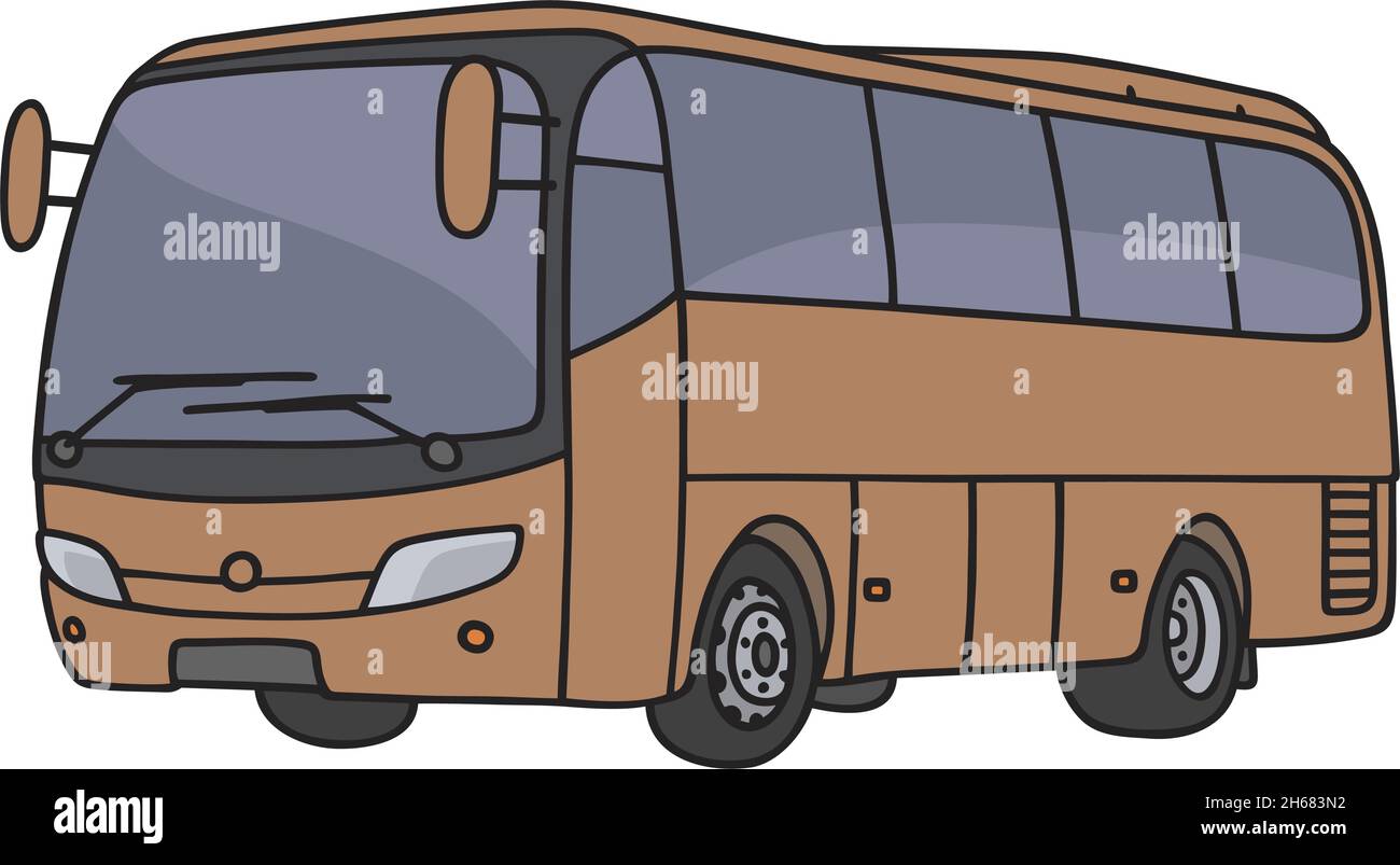 The brown touristic bus Stock Vector Image & Art - Alamy