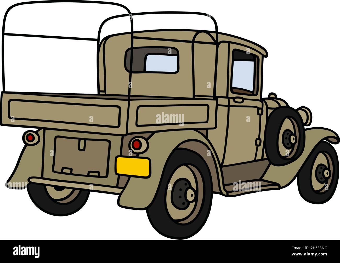 The old sand military truck Stock Vector Image & Art - Alamy