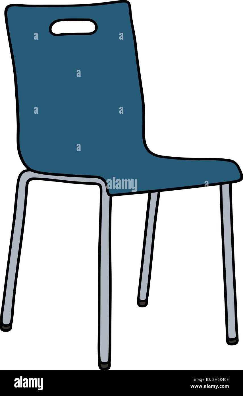 Blue plastic chair Stock Vector Images - Alamy