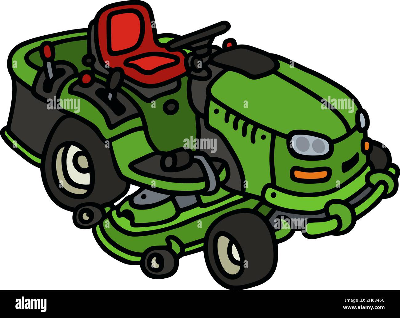 Green Lawn Mower Clip Art