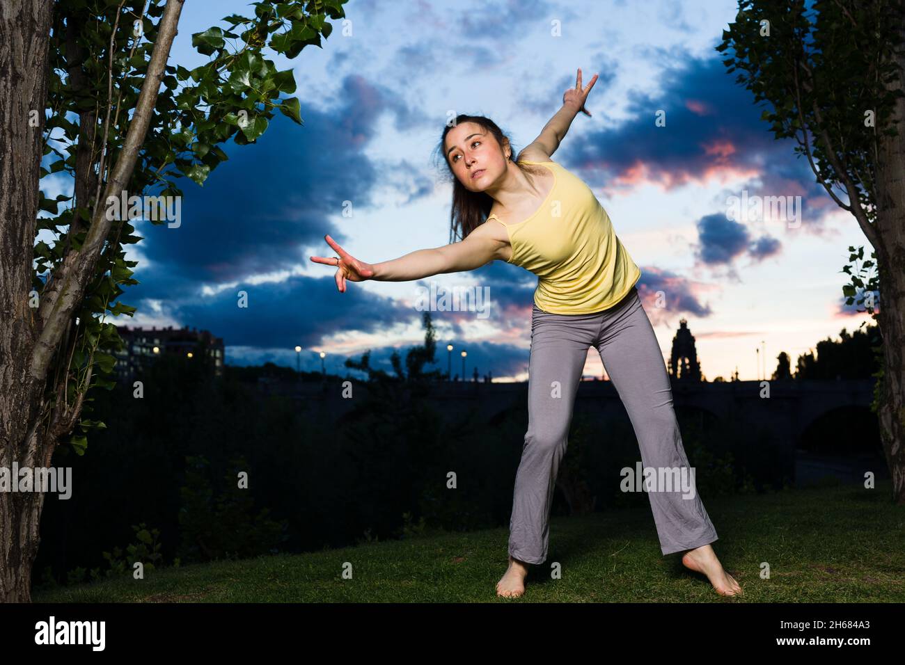 ballet ballerina dancer motion in happy joyful Rhythm . Hispanic woman ...