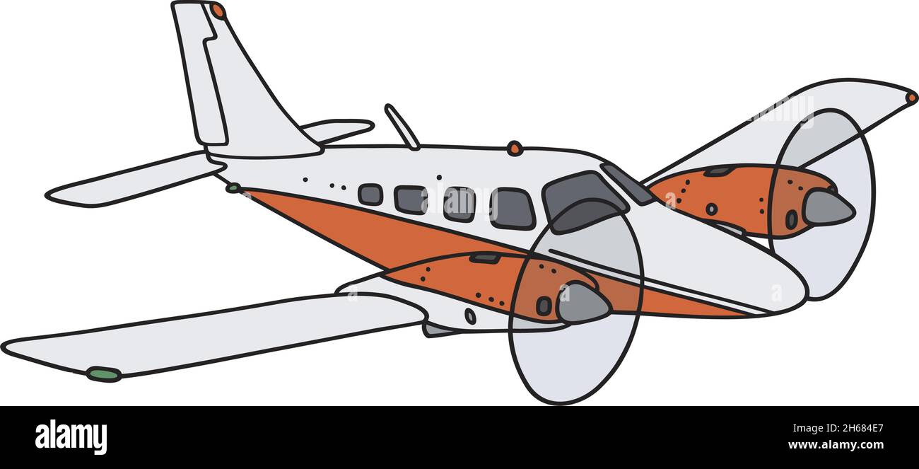 the small red propeller passenger airplane Stock Vector Image & Art - Alamy