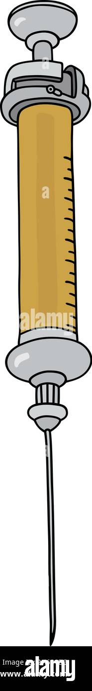 The vectorized hand drawing of a retro syringe Stock Vector Image & Art ...