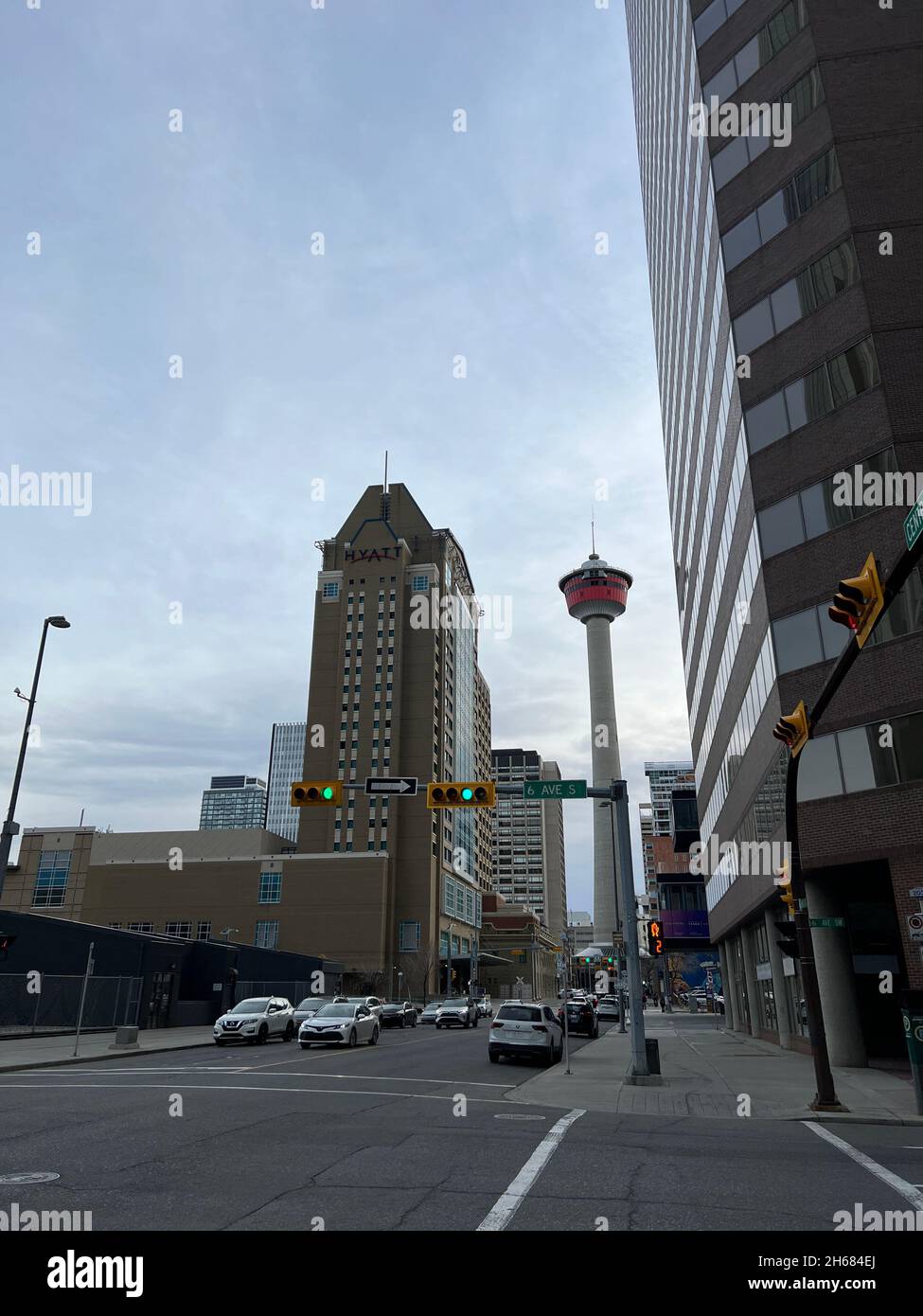 Calgary, Alberta, Canada - November 13, 2021:The view of Calgary ...
