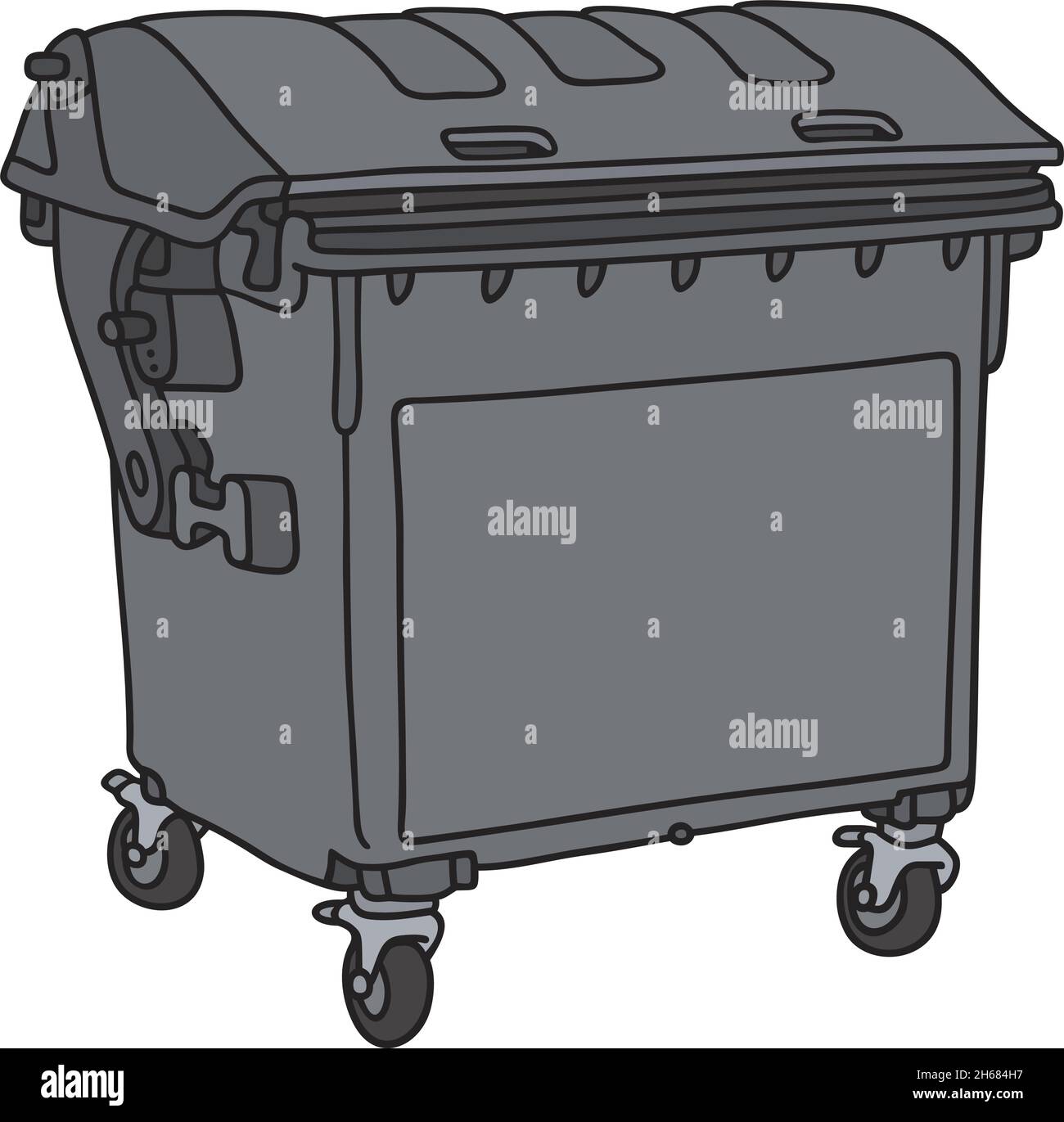 The big black plastic dust container Stock Vector Image & Art - Alamy