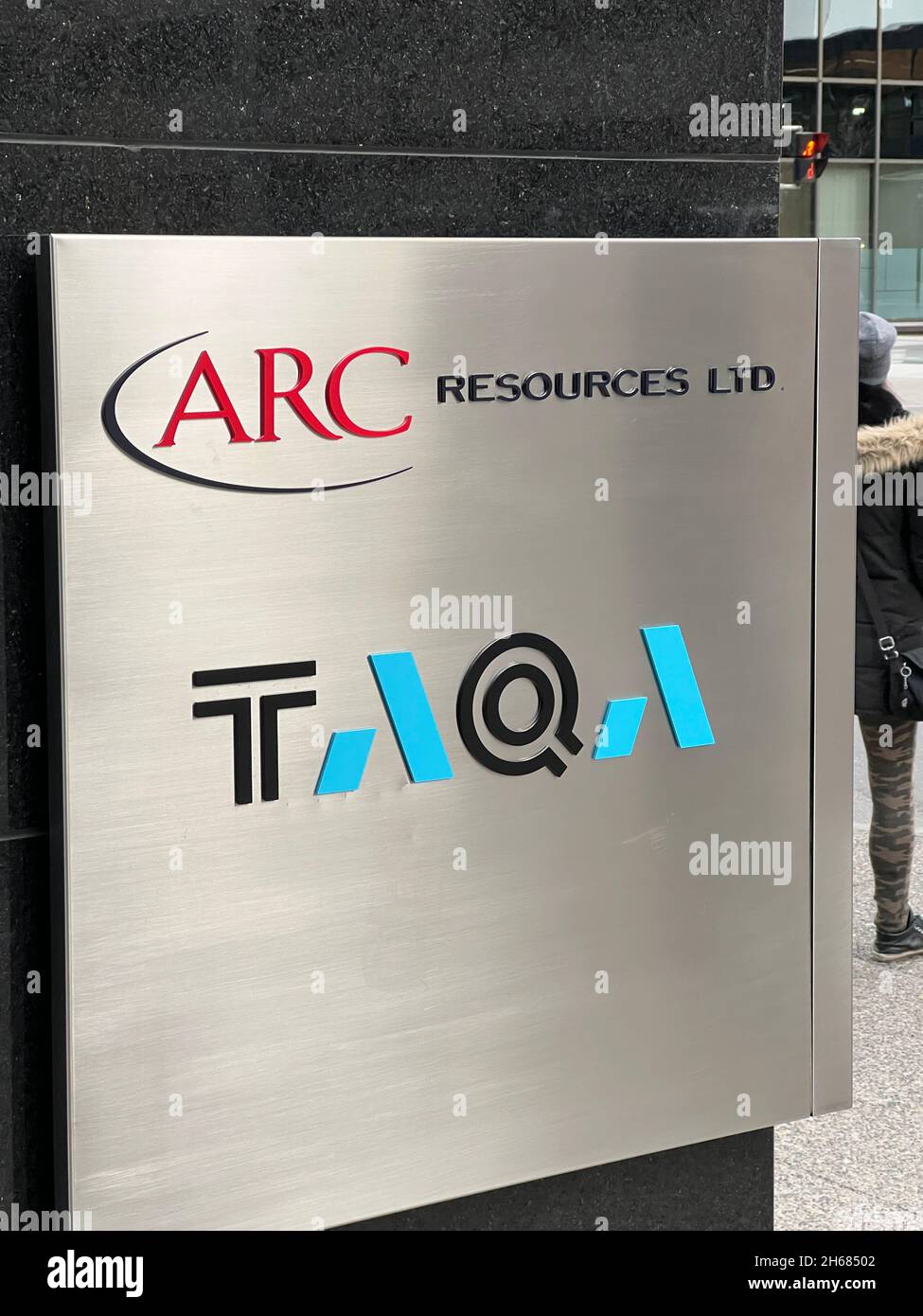 Calgary, Alberta, Canada - November 13, 2021:Sign for Taqa Energy and ...