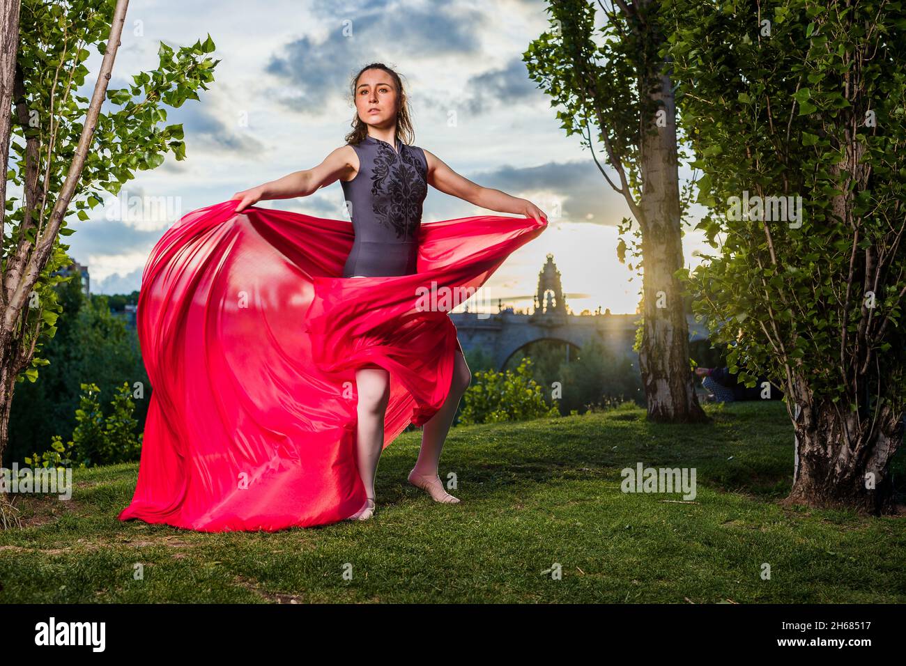 ballet ballerina dancer motion in happy joyful Rhythm . Hispanic woman ...