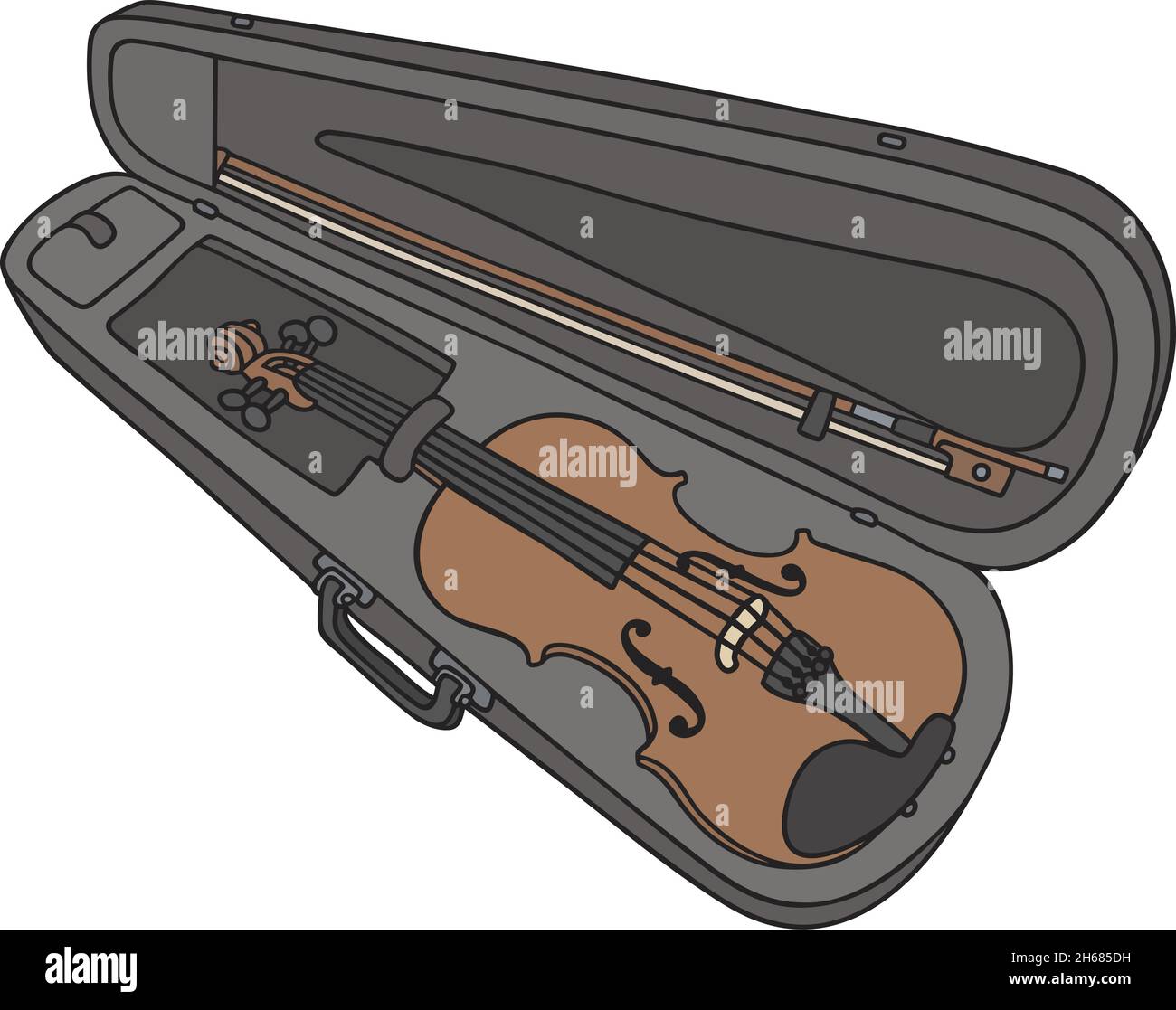 The vectorized hand drawing of a violin case Stock Vector Image & Art ...
