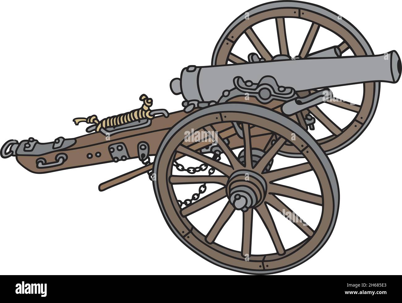 Cannon drawing Cut Out Stock Images & Pictures - Alamy