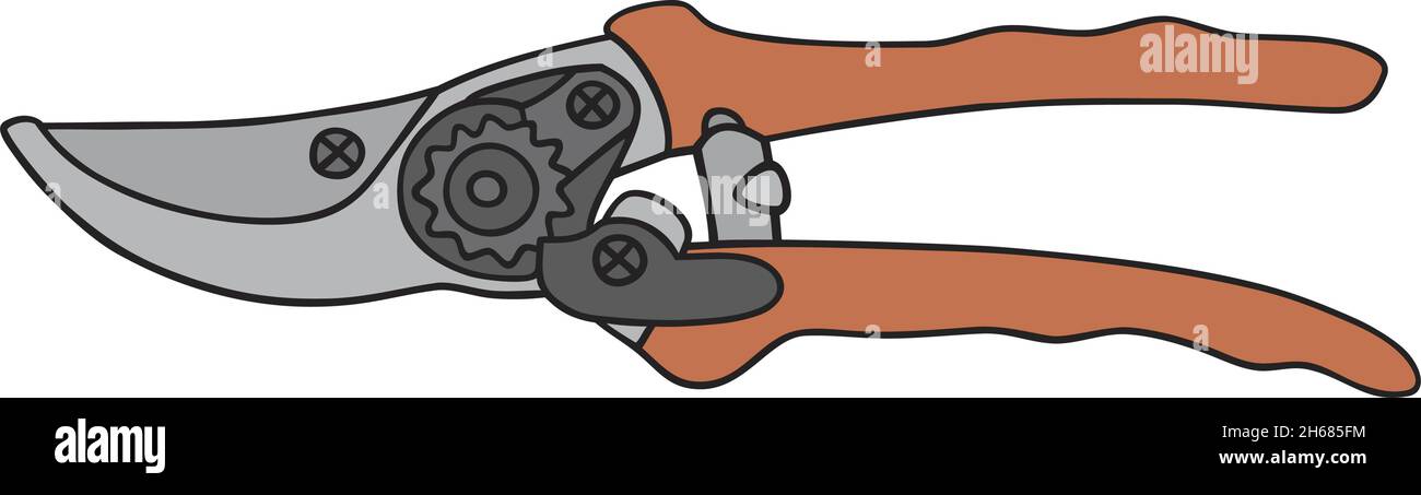The vectorized hand drawing of a garden shears Stock Vector Image & Art ...