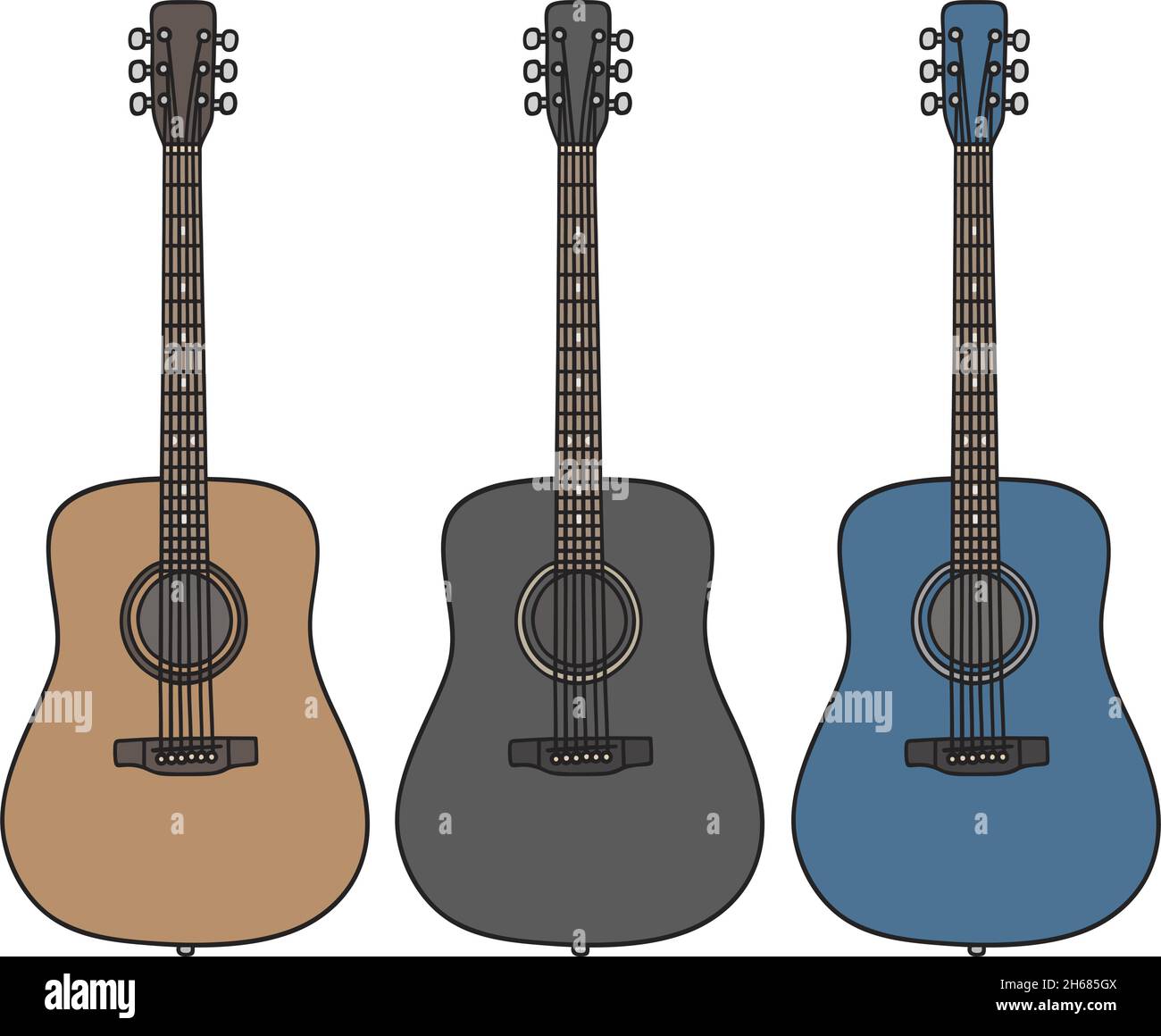 Old Guitars Stock Vector Images - Alamy