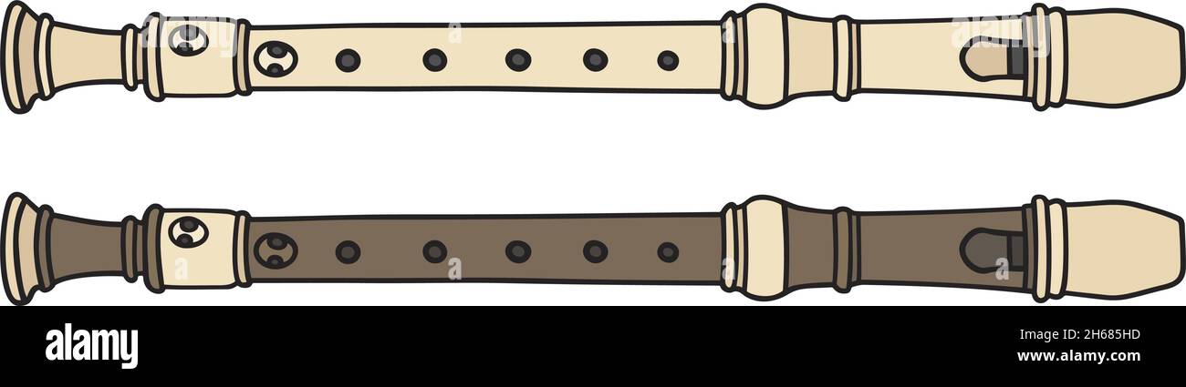 Wooden flutes Stock Vector Images - Alamy