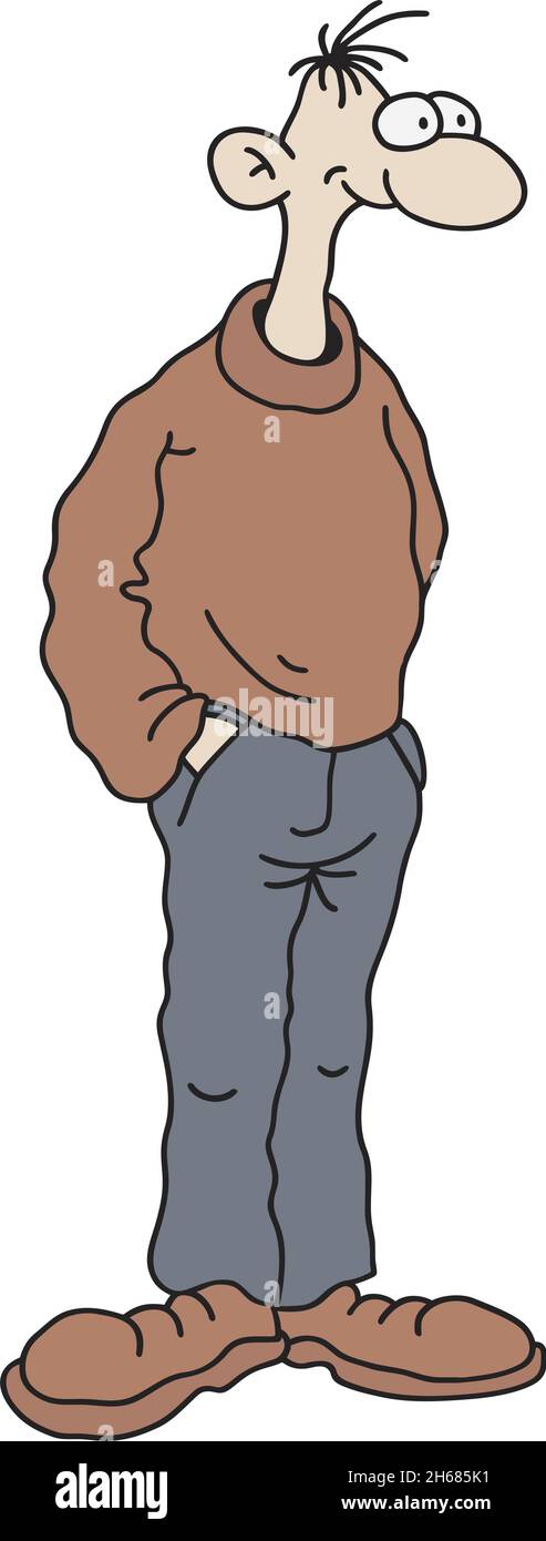 The vectorized hand drawing of a funny man Stock Vector Image & Art - Alamy