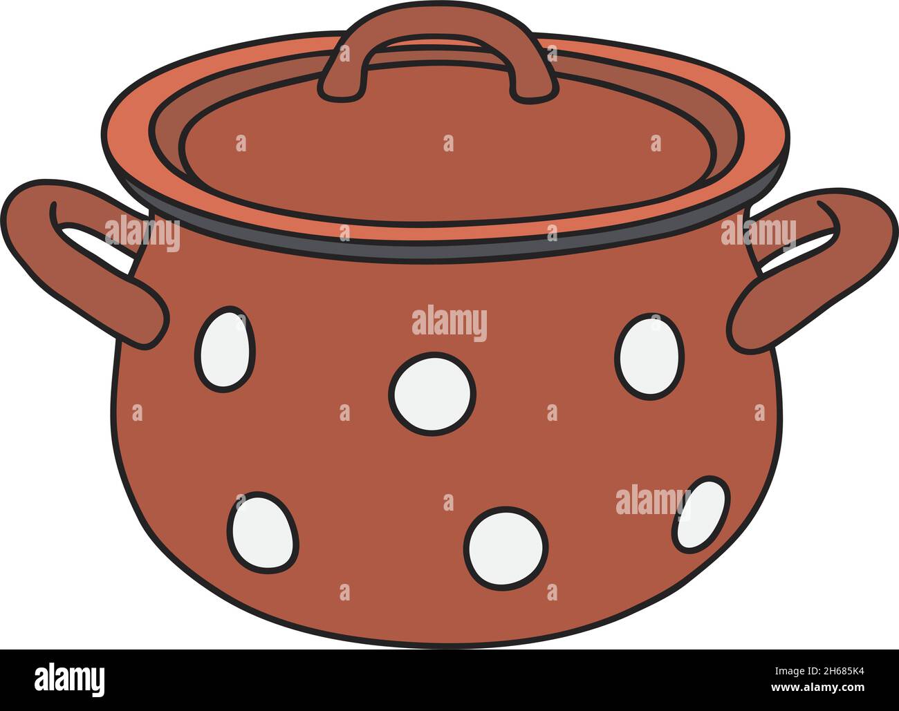 The vectorized hand drawing of a red pot Stock Vector Image & Art - Alamy