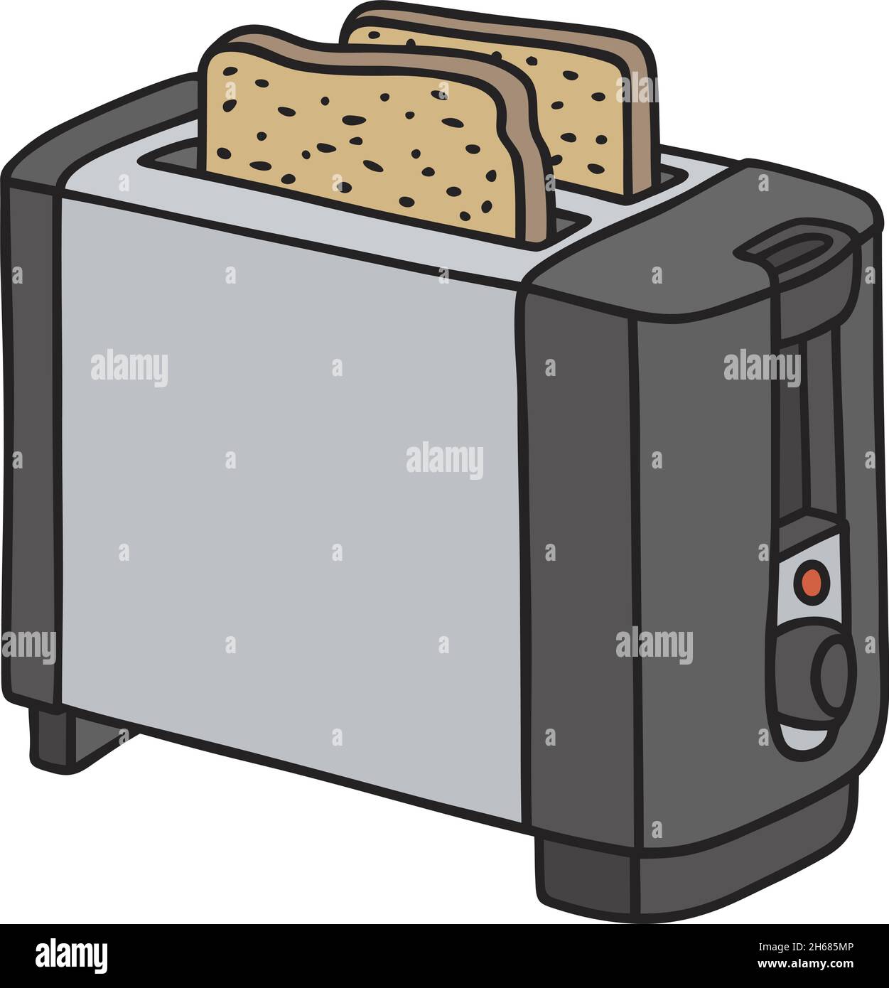 the vectorized hand drawing of an electric toaster Stock Vector Image ...