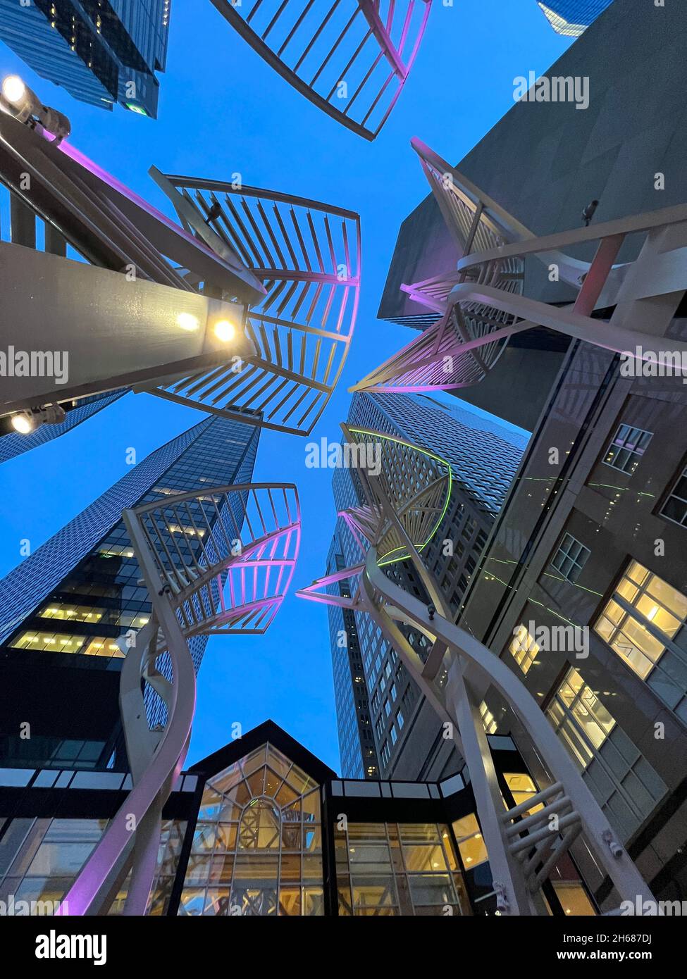 Calgary, Alberta, Canada - November 13, 2021: Stephen avenue in Calgary ...