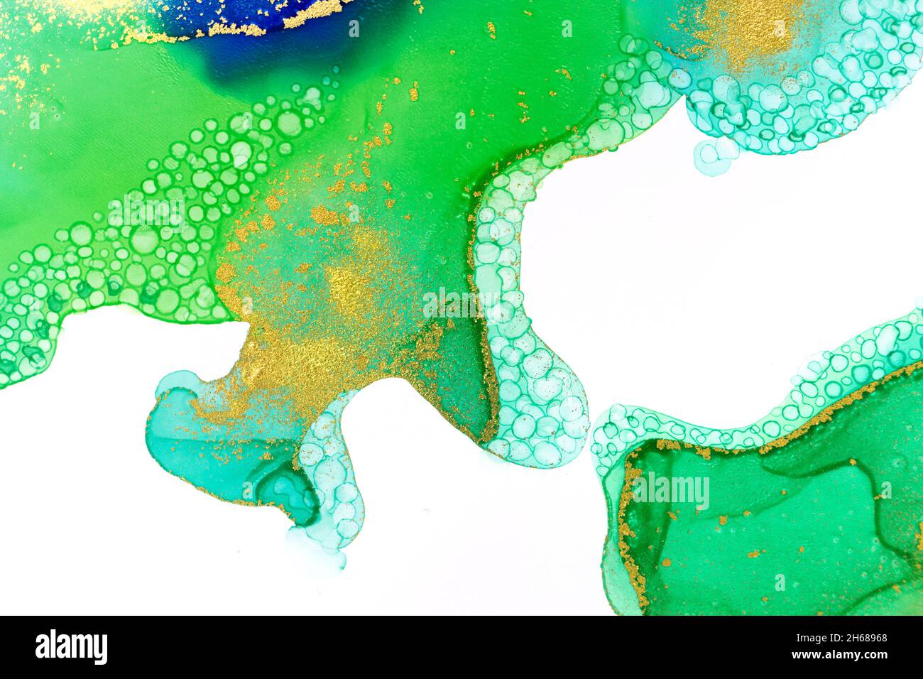 Abstract green ink spot hi-res stock photography and images - Alamy