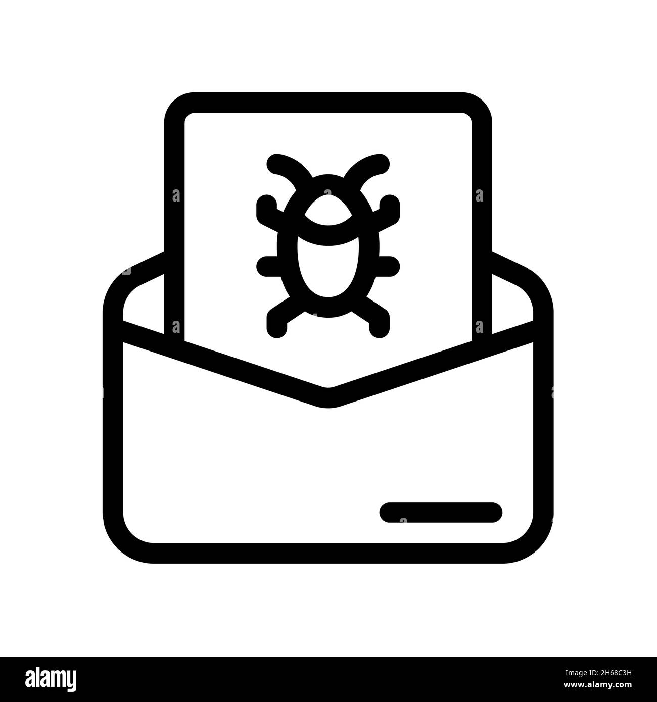 scammer scam email malware spam single isolated icon with outline style ...