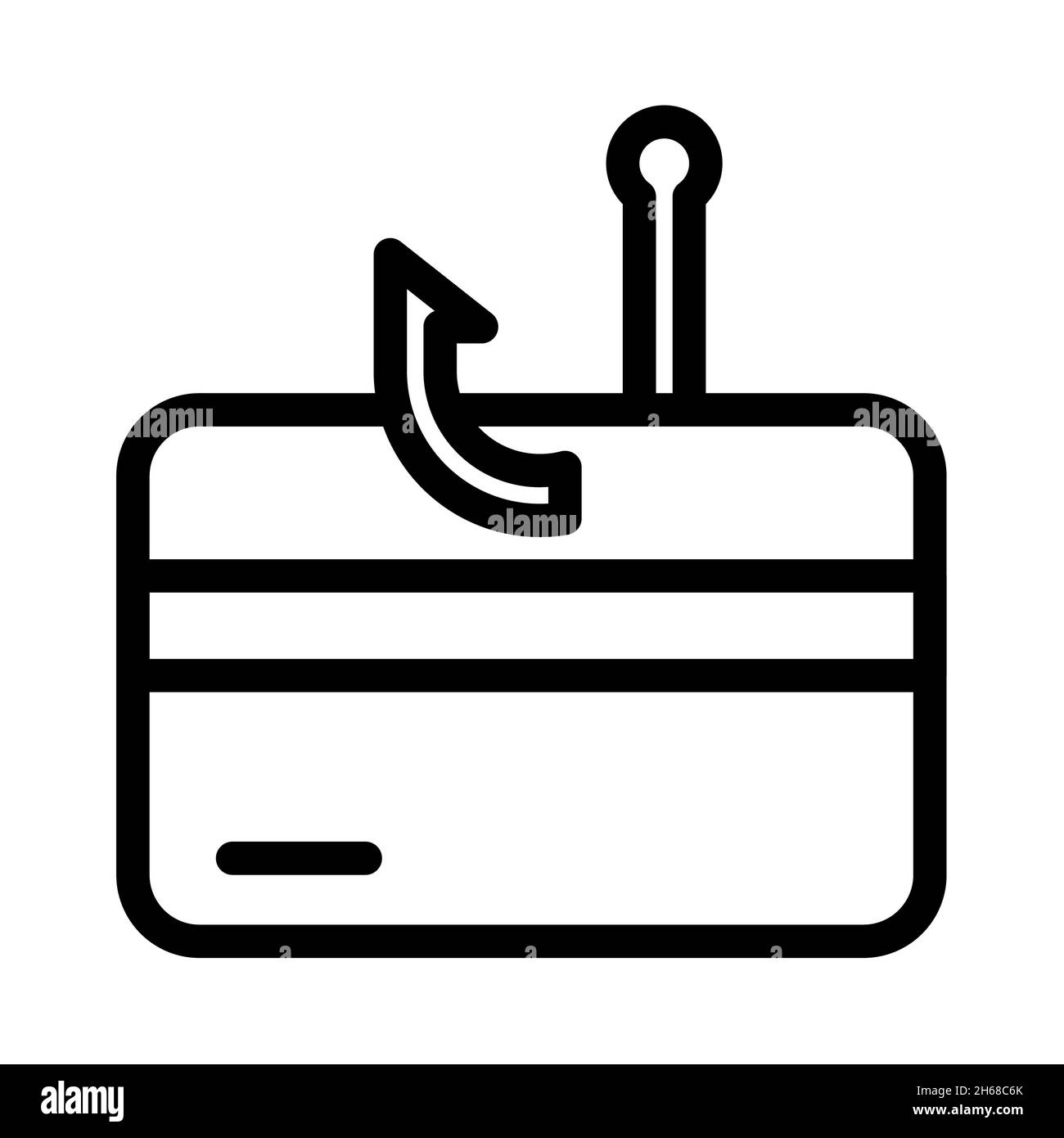 credit card scam phishing security single isolated icon with outline ...