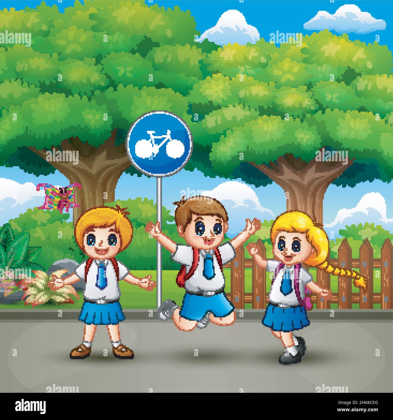 Green park school Stock Vector Images - Alamy