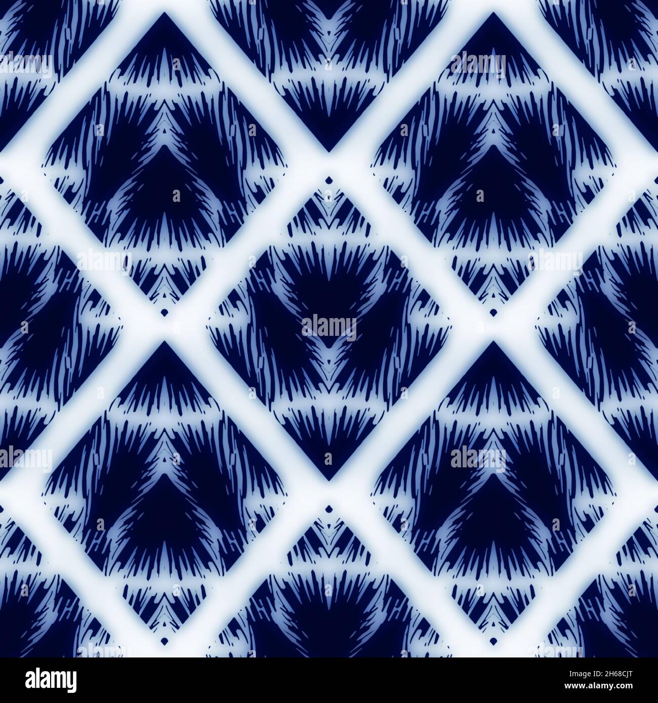 Seamless blue and white ceramic tile ornate damask pattern for surface ...