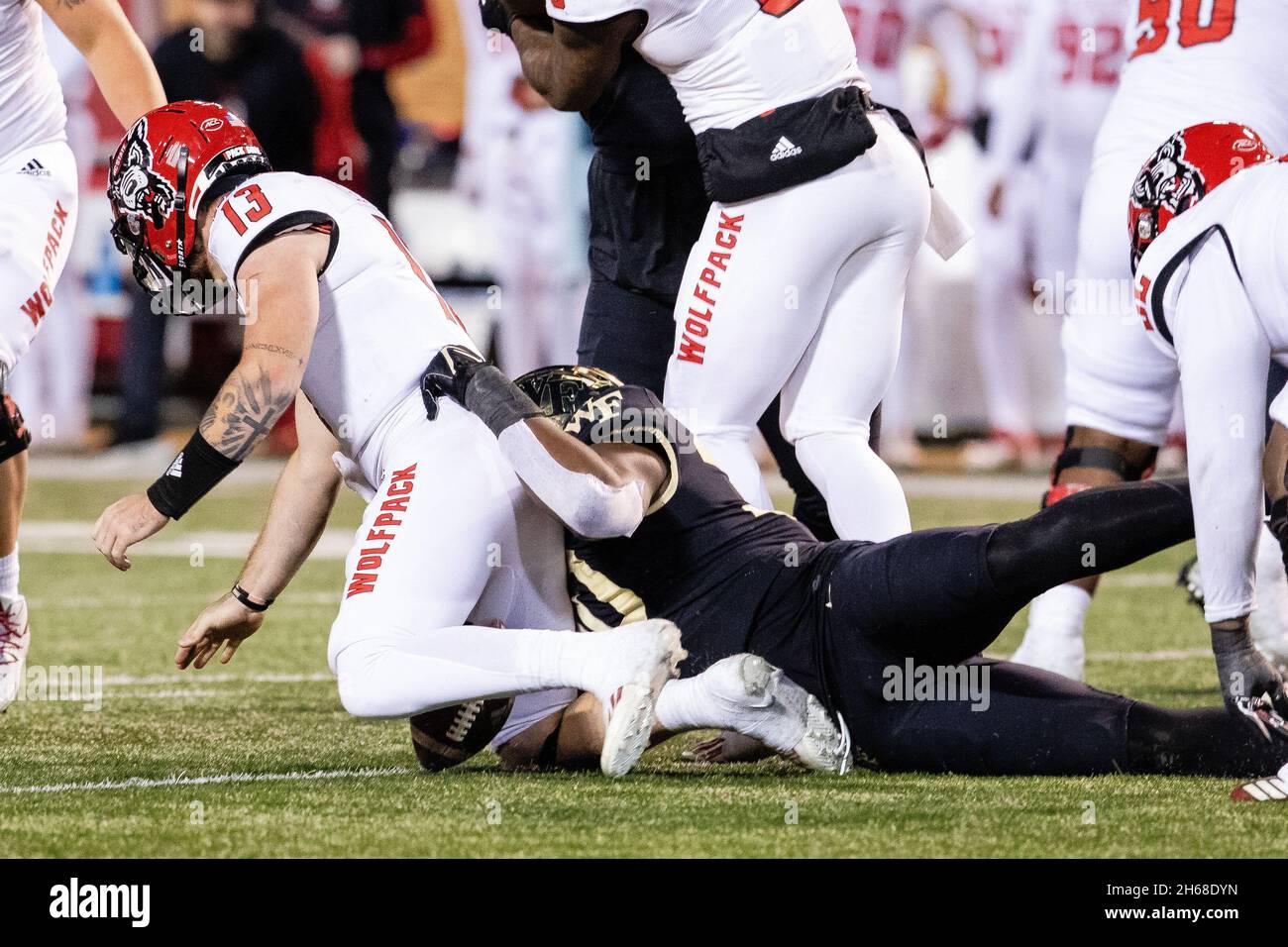 Winston-Salem, NC, USA. 13th Nov, 2021. North Carolina State Wolfpack ...