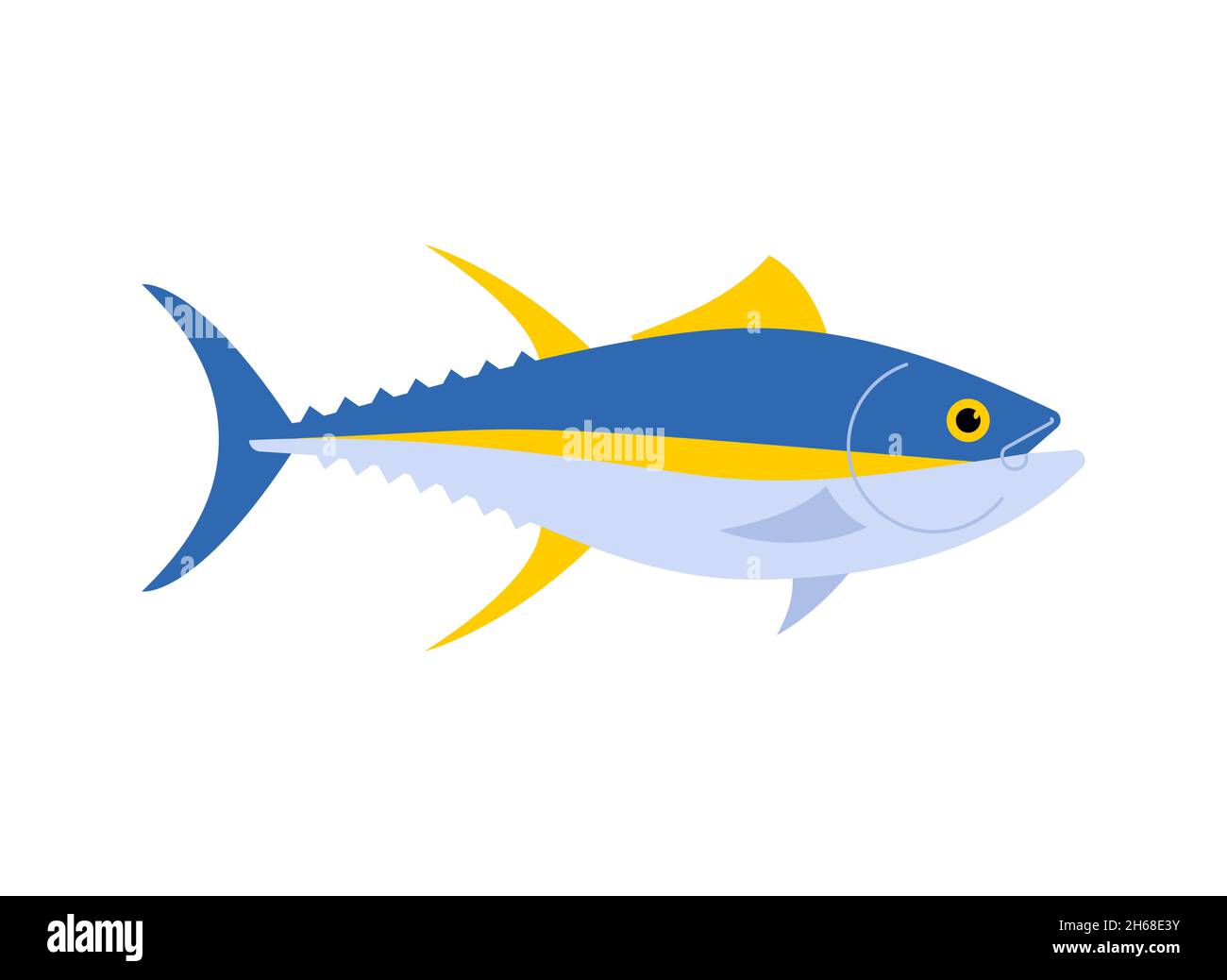 Tuna isolated. tunny Seafood fish. vector illustration Stock Vector ...