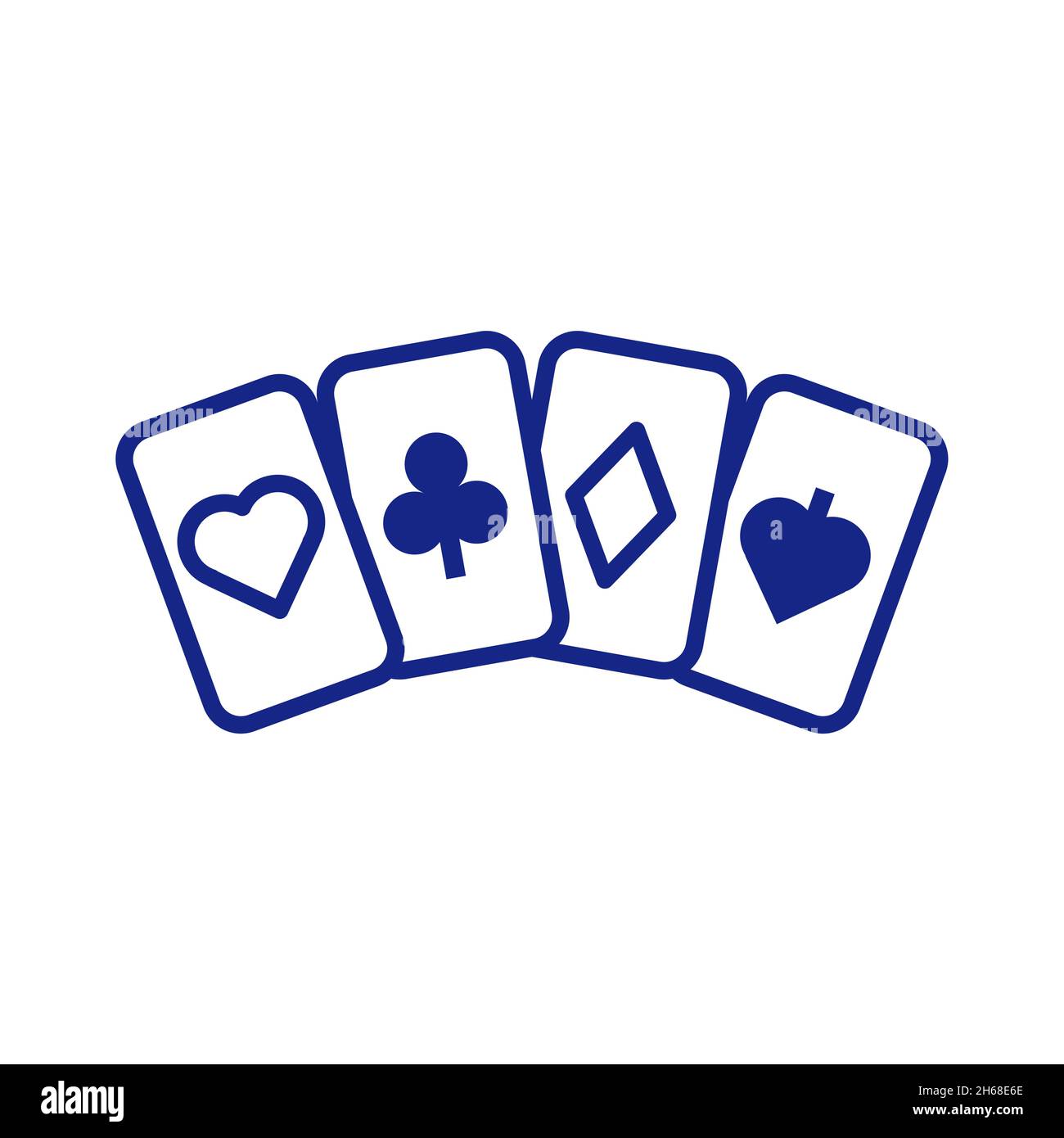 Playing cards sign tattoo isolated. vector illustration Stock Vector ...
