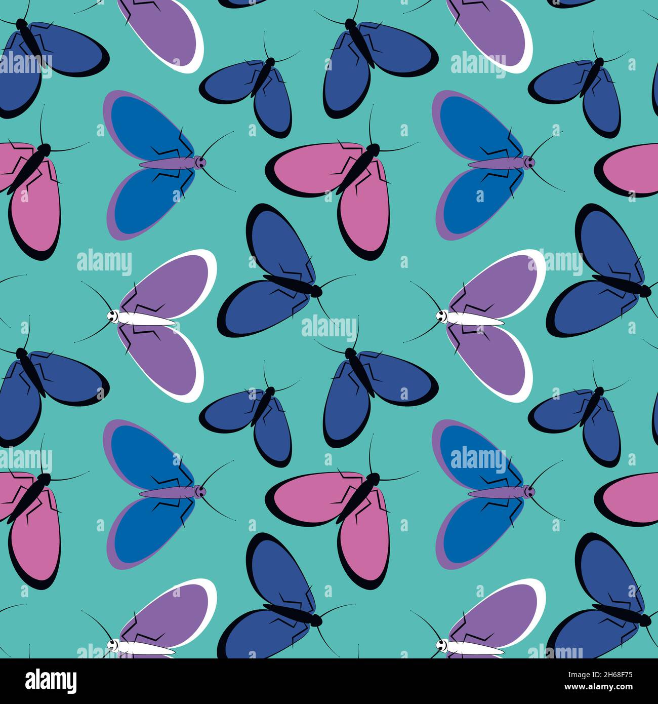 Seamless pattern, endless texture - Illustration on a square background ...