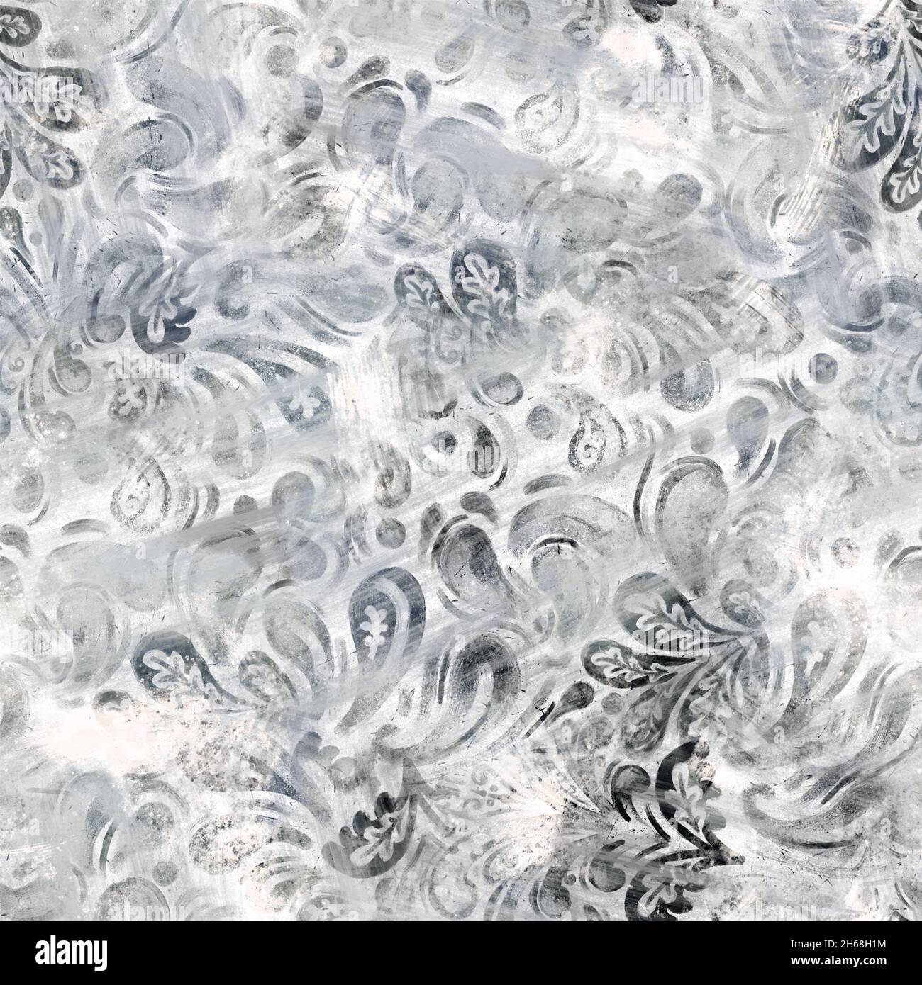 Seamless neutral and white grungy classic abstract surface pattern ...