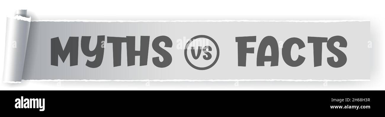 Myths and facts sign. Myths vs Facts header design. True or false facts ...