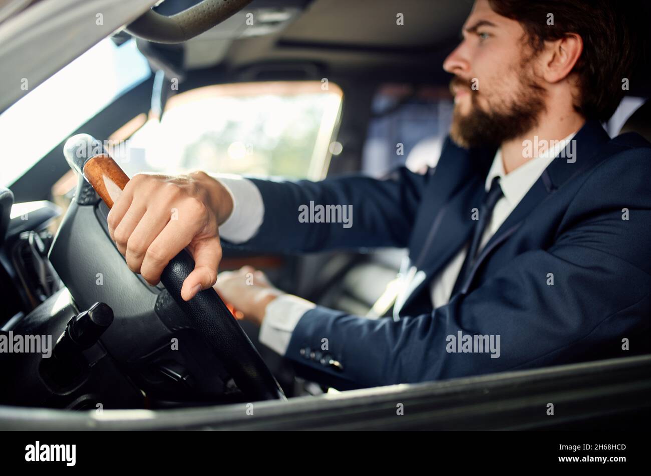 businessmen official passenger driver road success service rich Stock ...