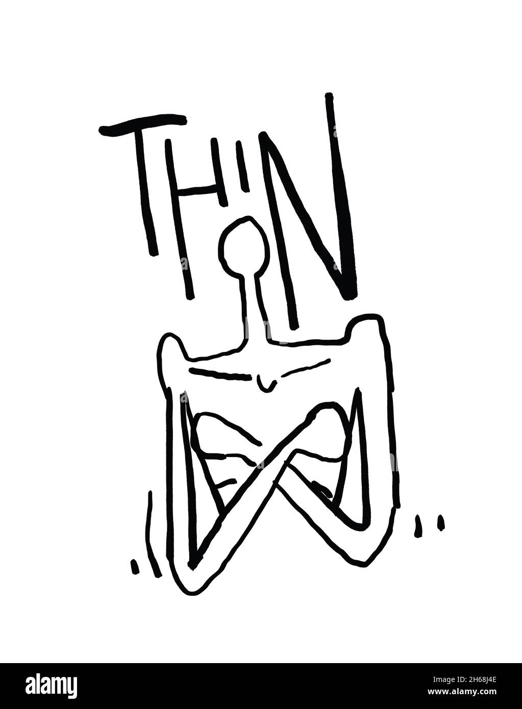 Tranquil character with a long neck and a round head and a thin body ...