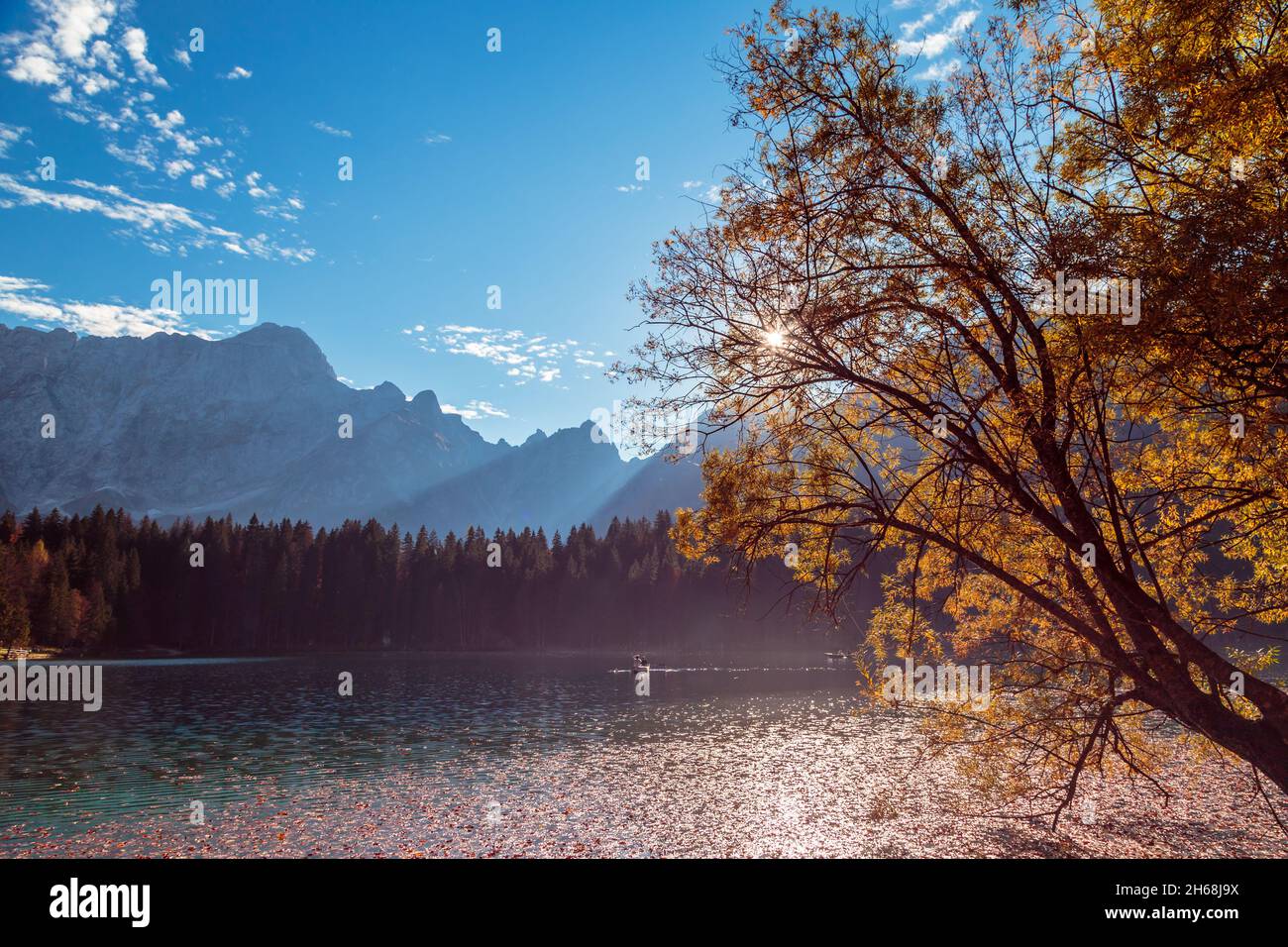 october afternoon at the lake during a colorful autumn Stock Photo - Alamy