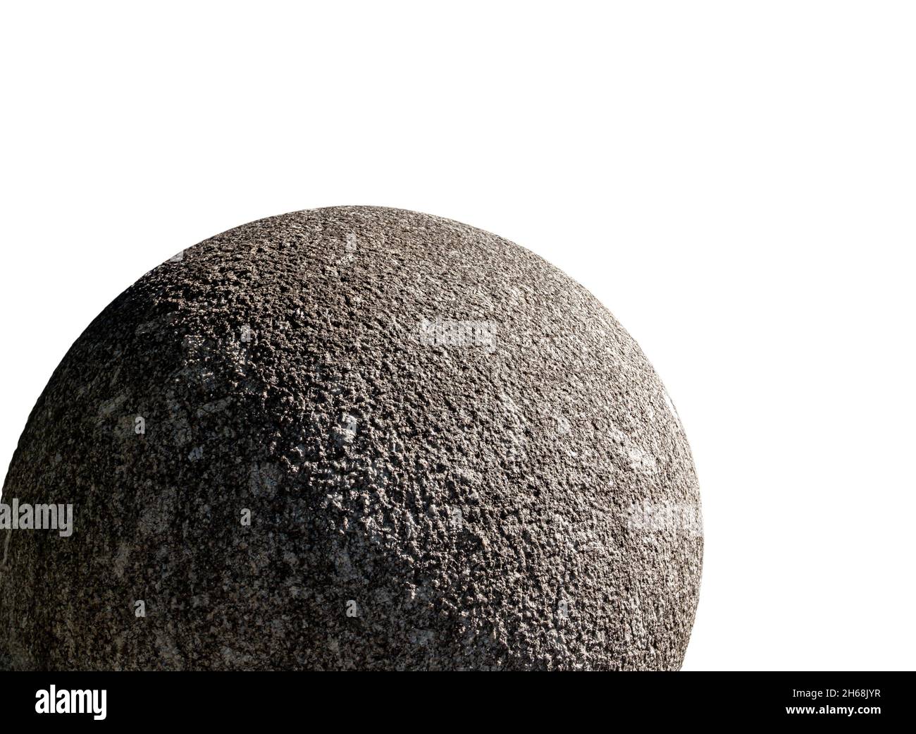 Large granite ball, cut out, on a white background Stock Photo - Alamy
