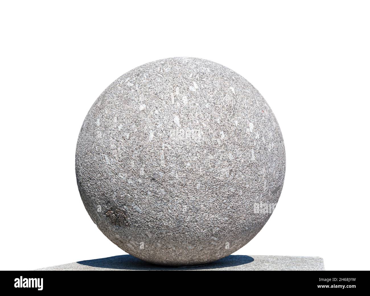 Large granite ball, cut out, on a white background Stock Photo - Alamy