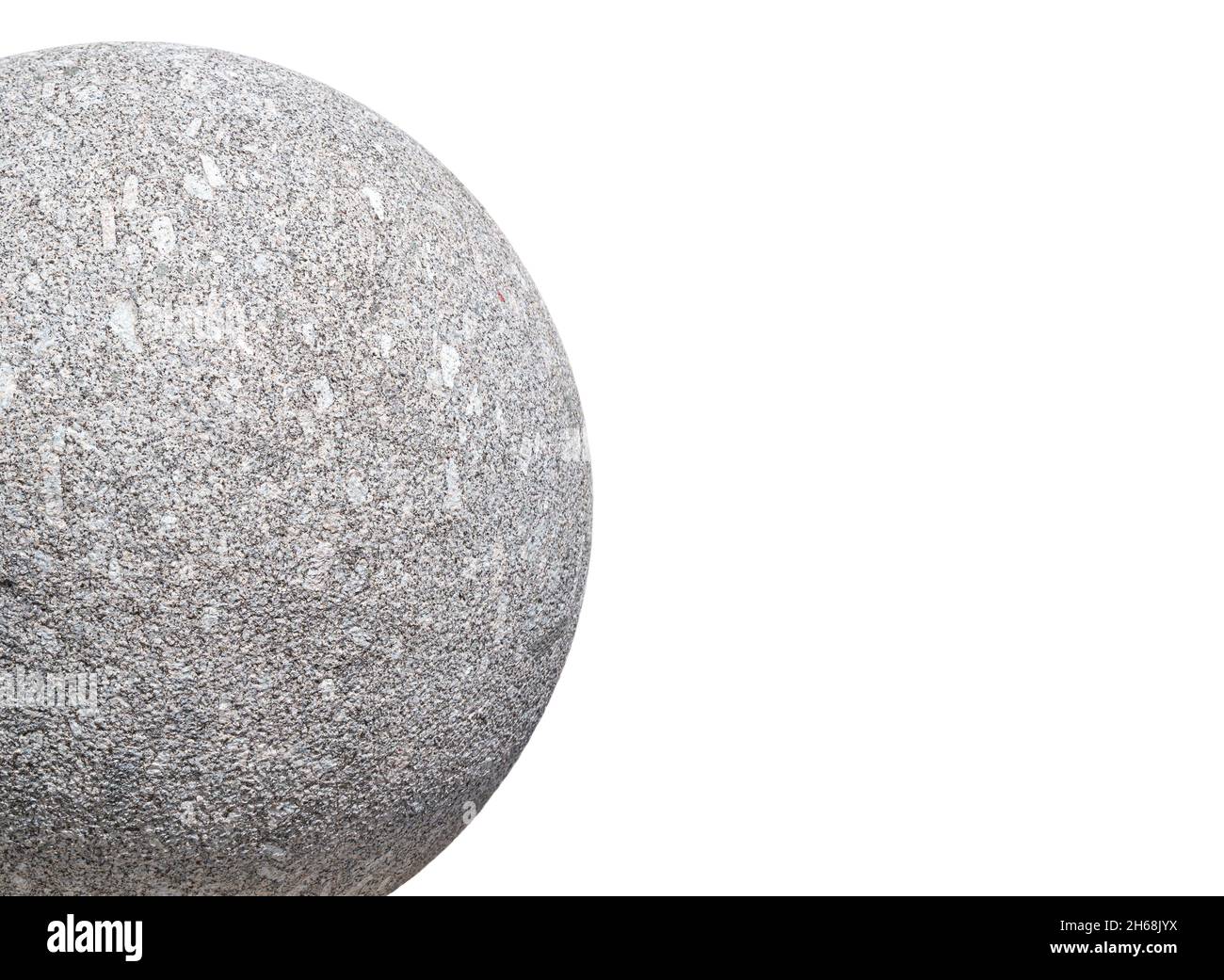Large granite ball, cut out, on a white background Stock Photo - Alamy