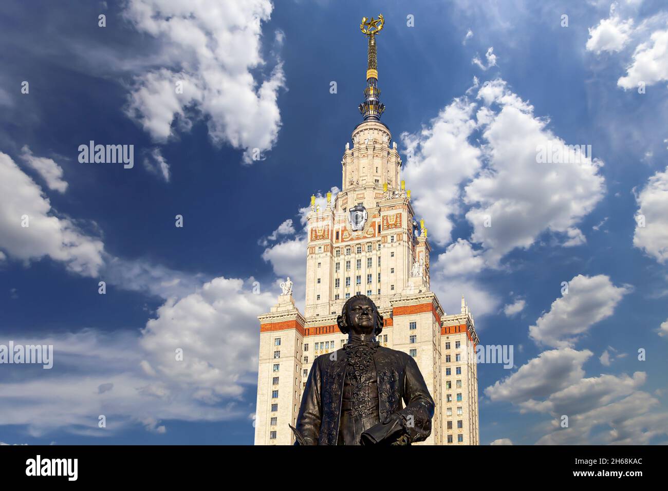 View of the monument to Mikhail Vasilyevich Lomonosov (sculptor N. V ...